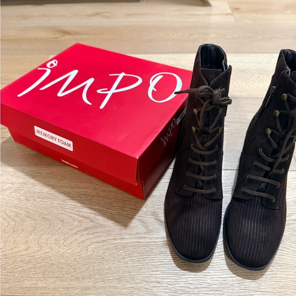 Impo | Shoes | Impo Dark Brown Laceup Ankle Boots | Poshmark